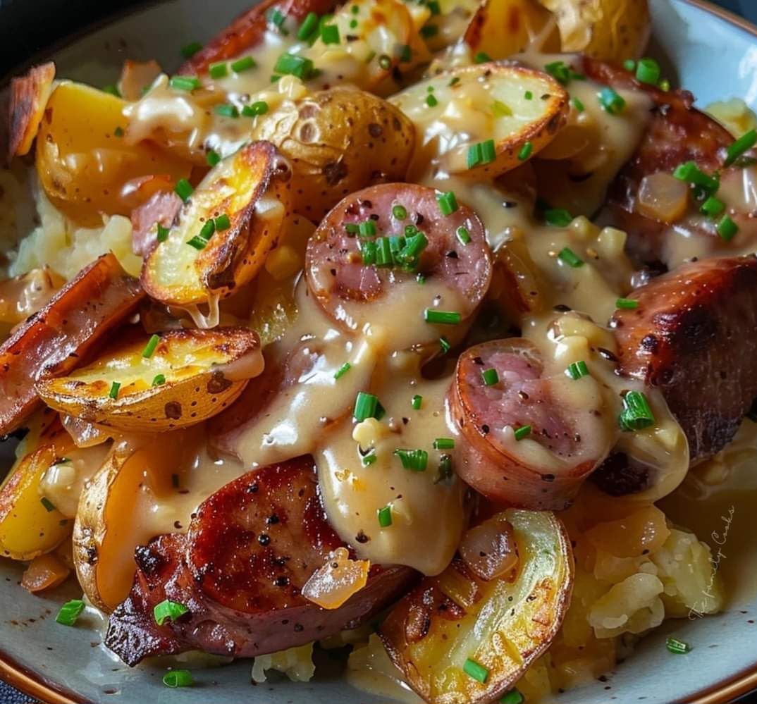Cheesy Ranch Potatoes & Smoked Sausage – Clever Journeys
